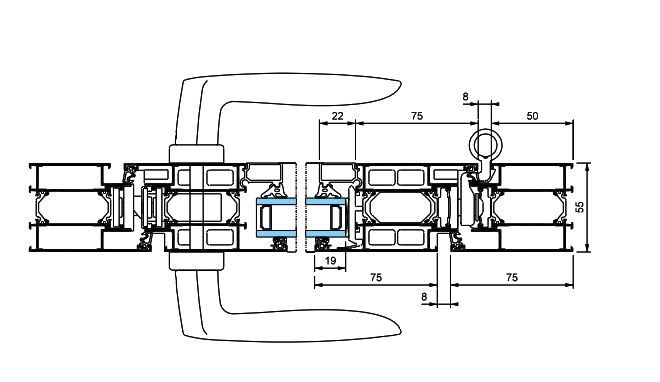 Fabricant porte cintrée Soleal PY 55, gamme Technal- CFD